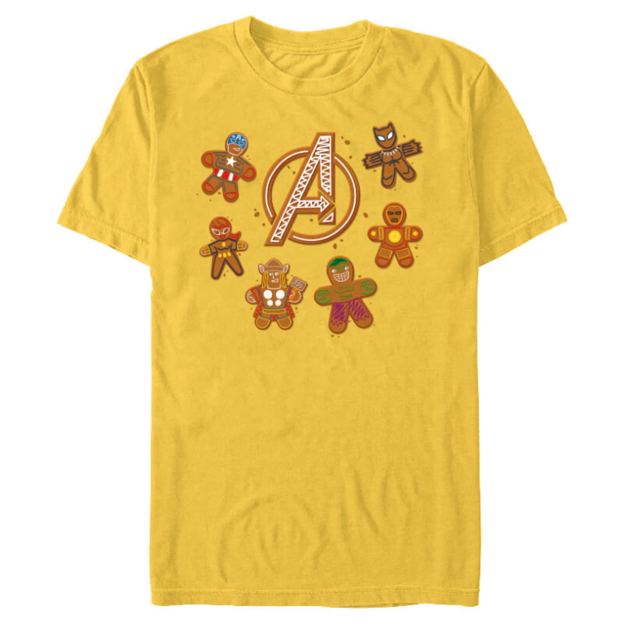 Marvel Avengers Gingerbread Cookies Holiday - Short Sleeve Blended T ...