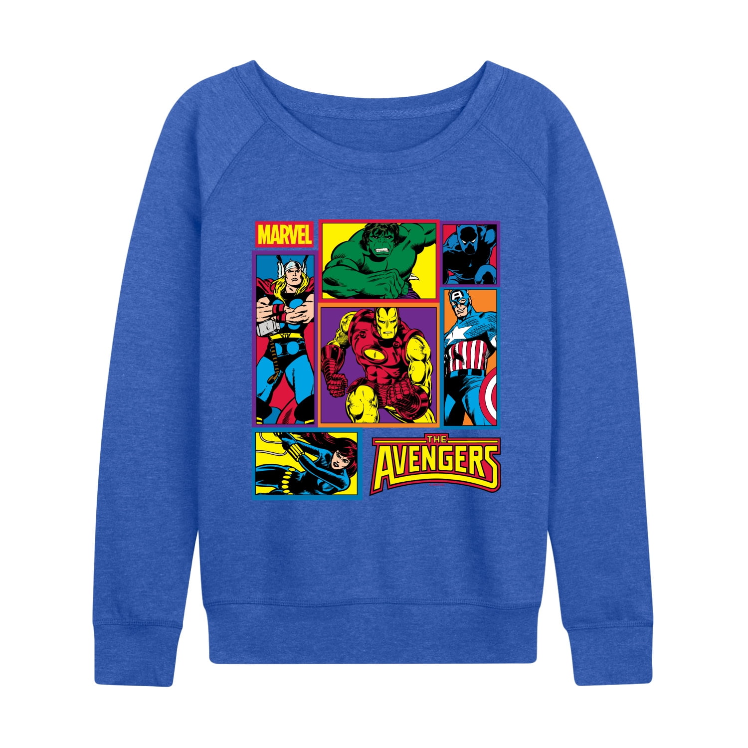 Marvel - Avengers Grid - Women's French Terry Long Sleeve Pullover ...