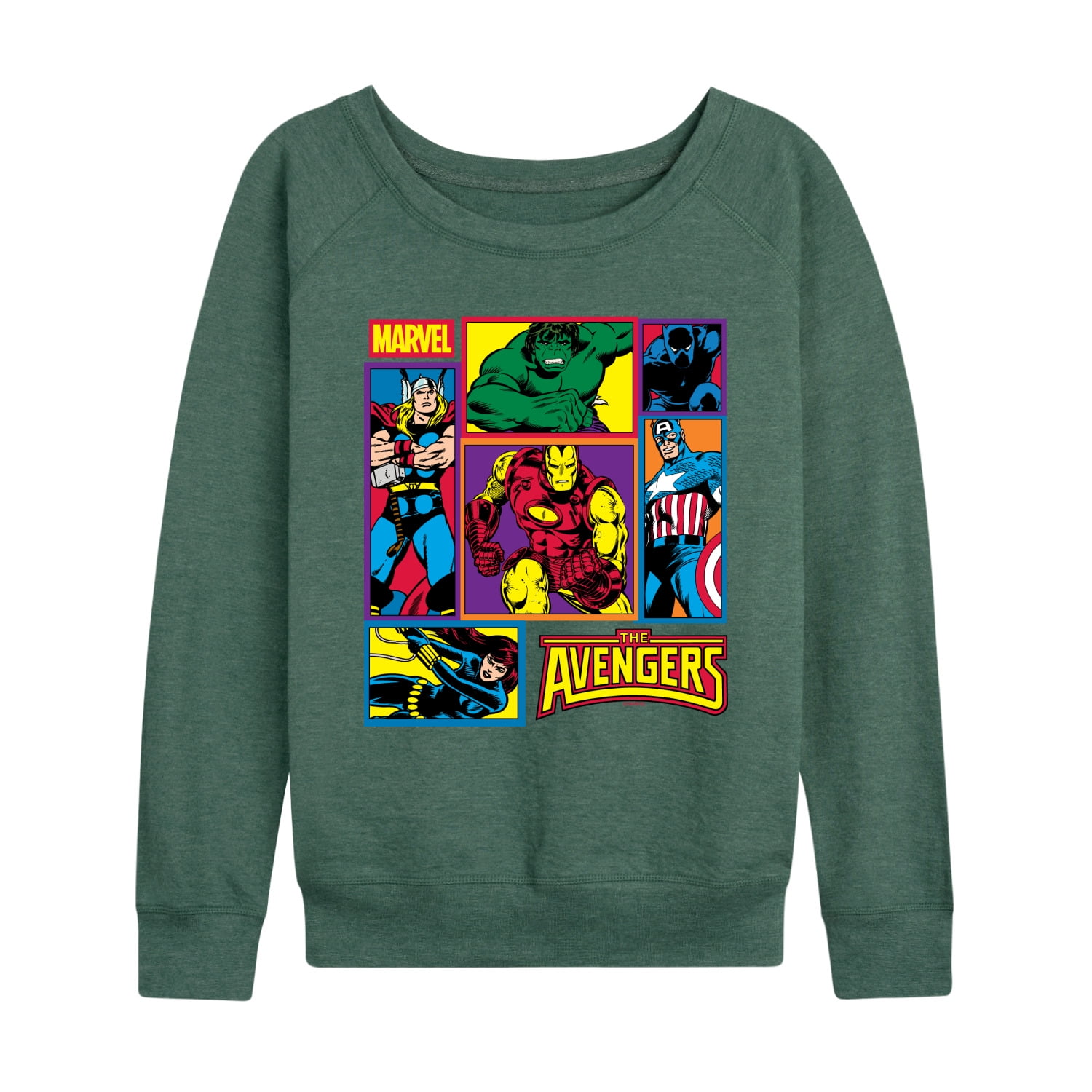 Marvel - Avengers Grid - Women's French Terry Long Sleeve Pullover ...