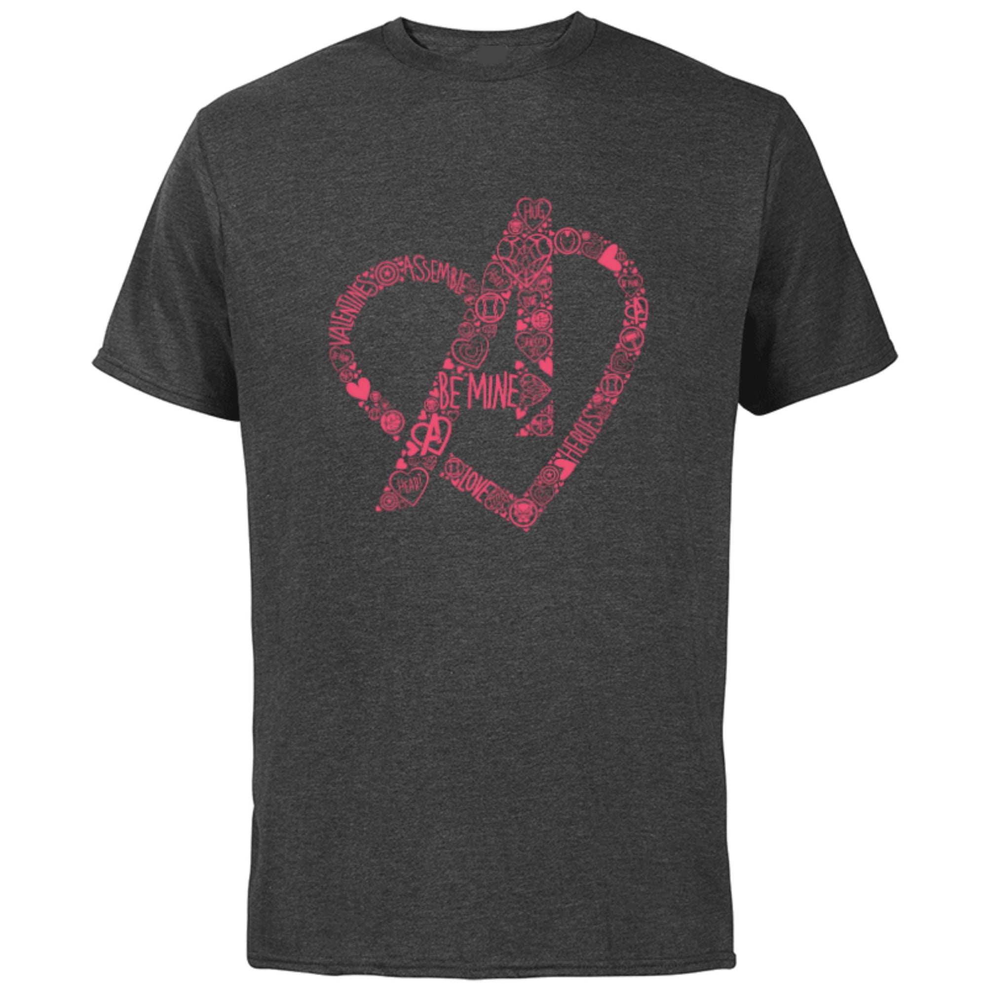 Marvel Avengers Heart Logo Valentine's Day - Short Sleeve Cotton T ...
