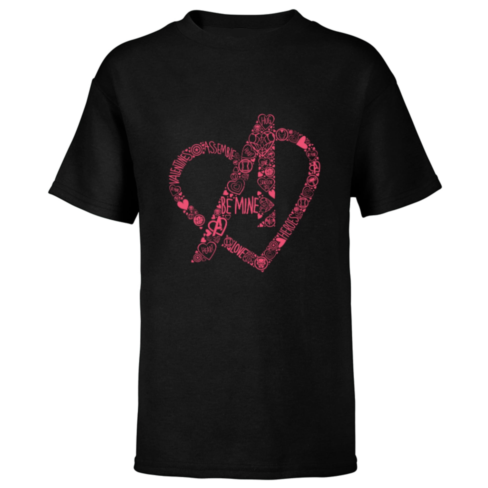 Marvel Avengers Heart Logo Valentine's Day - Short Sleeve T-Shirt for ...