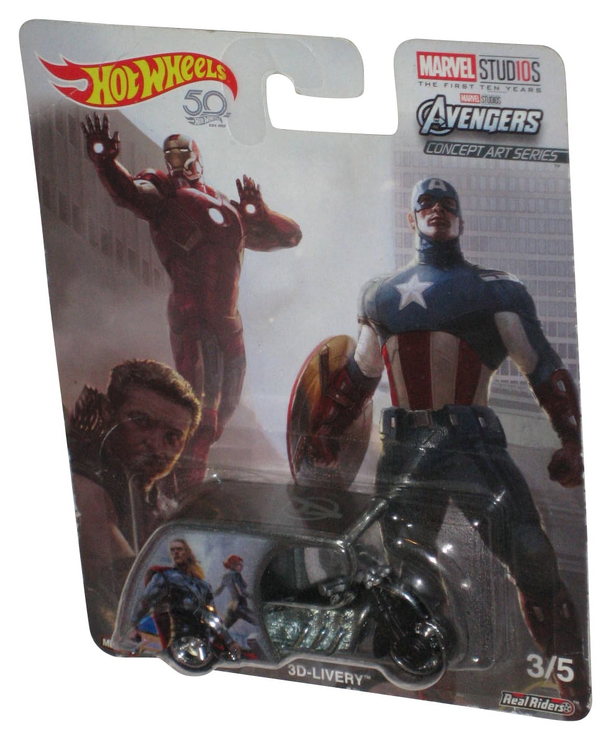 Marvel Avengers Hot Wheels Pop Culture New Tool 1 Metal 3D-Livery Real ...