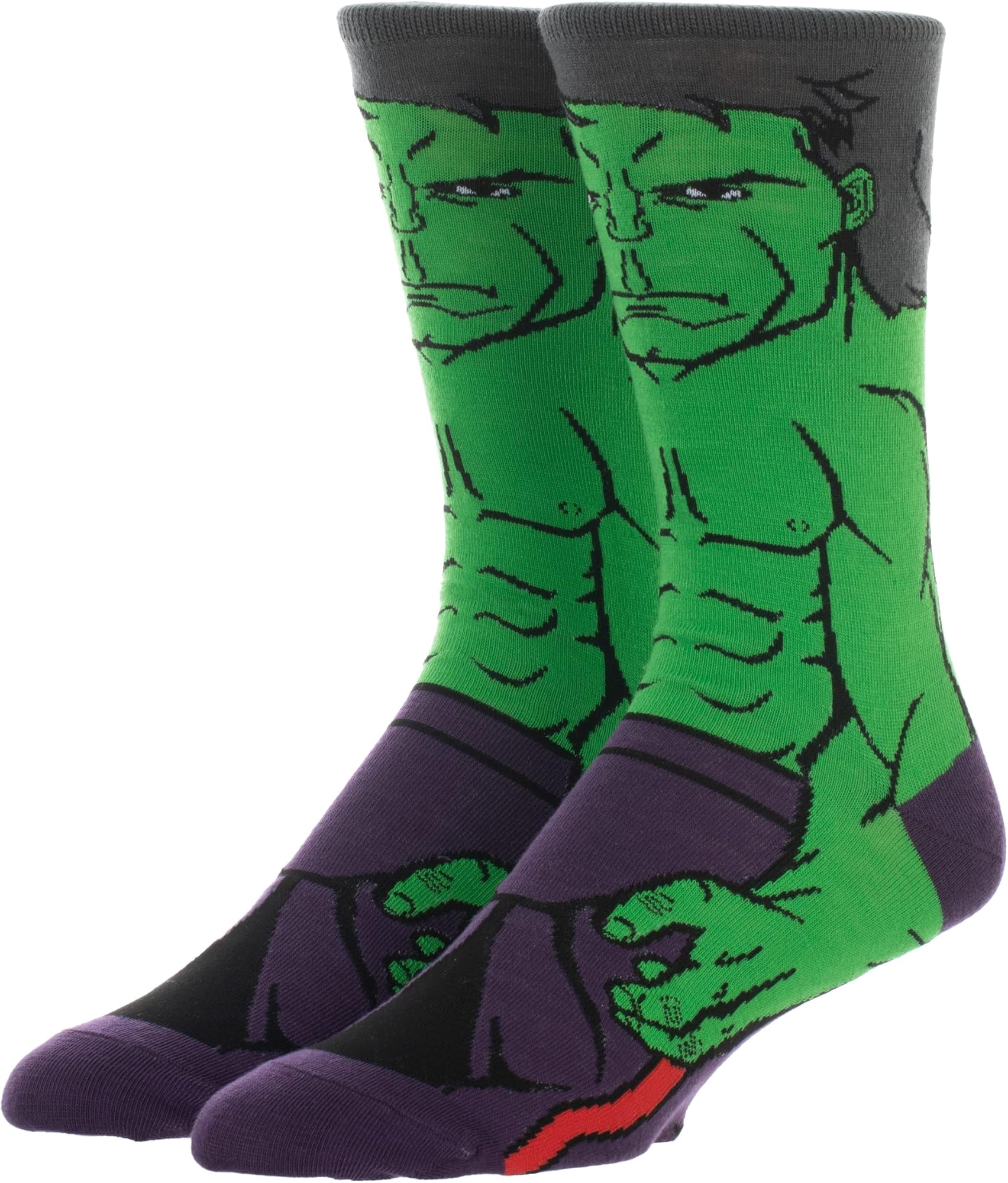 Marvel Avengers Hulk Character 360 Crew Socks for Men - Walmart.com