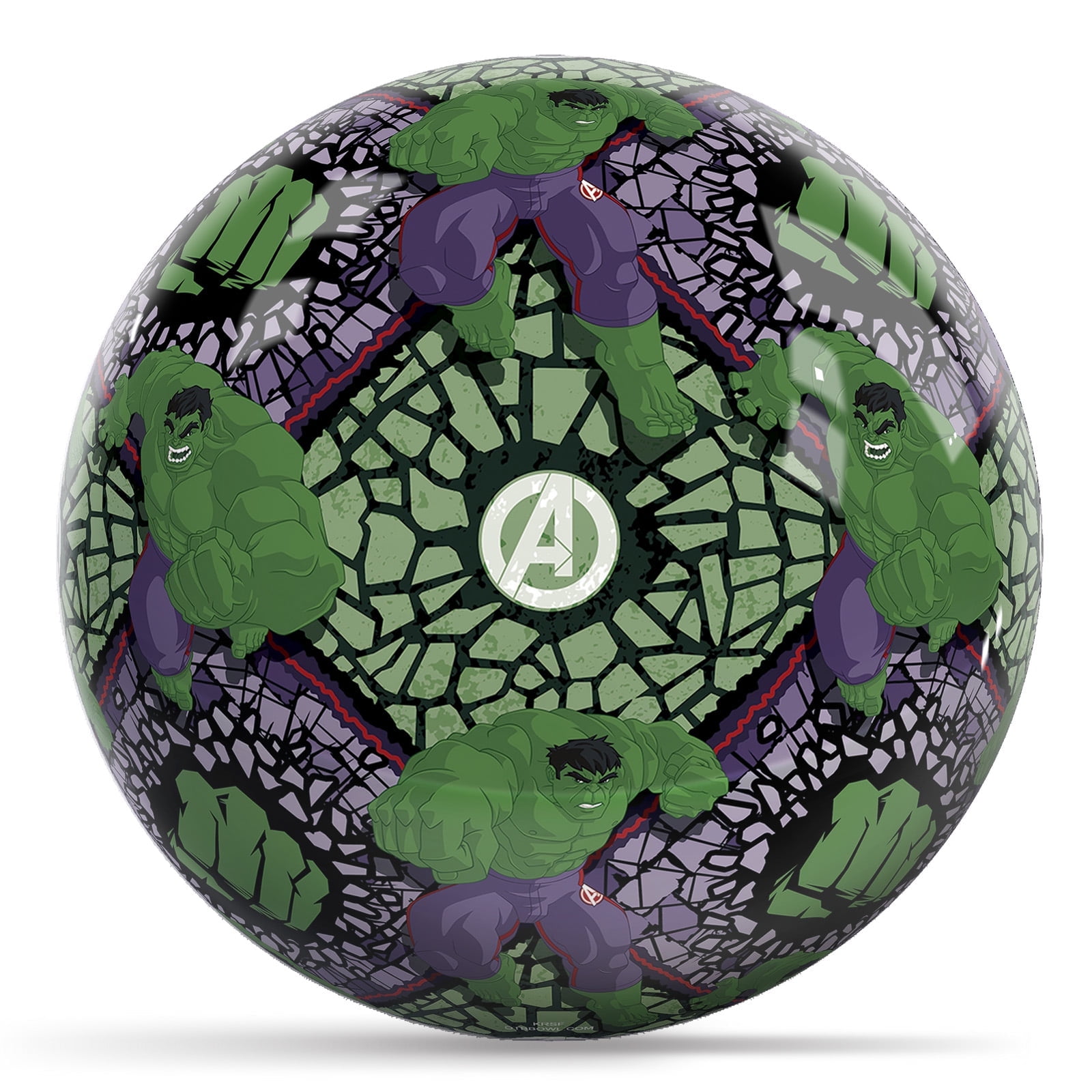 Marvel - Avengers - Hulk Pattern 12lb Bowling Ball - Walmart.com