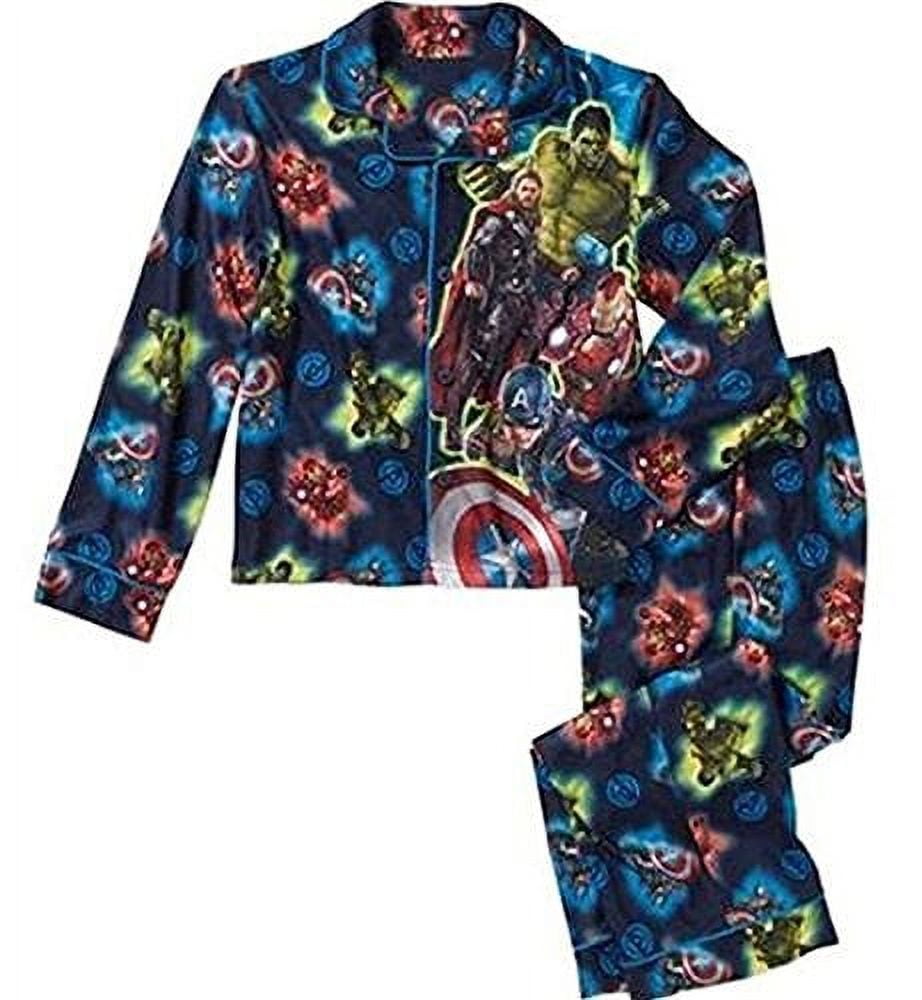 Marvel Avengers Hulk, Thor, Iron Man Flannel Pajama Set, Size 8 ...