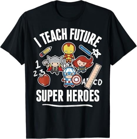 Marvel Avengers “I Teach Super Heroes” T-Shirt – Classic Teacher ...