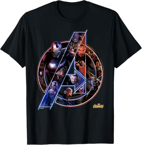 Marvel Avengers Infinity War Neon Team Short Sleeve T-Shirt - Walmart.com