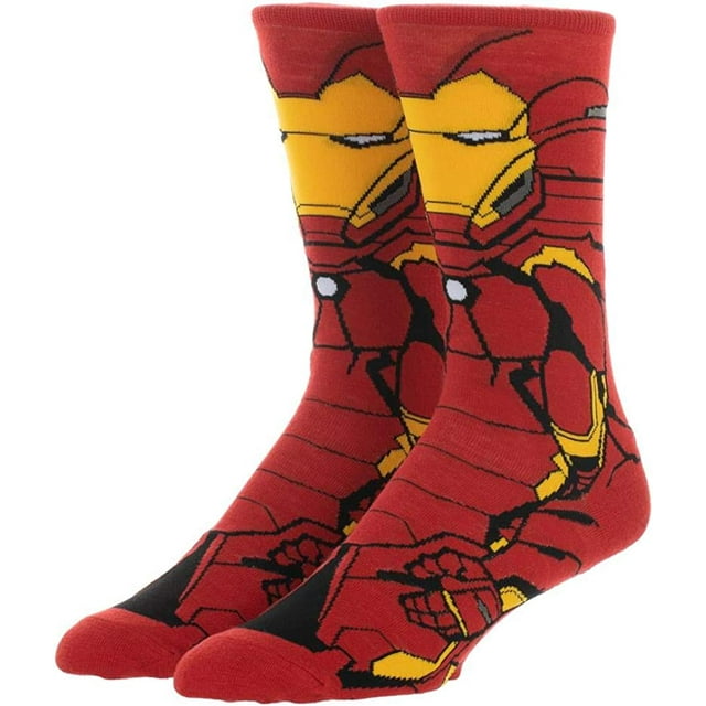 Marvel Avengers Iron Man 360 Character Crew Socks for Men - Walmart.com