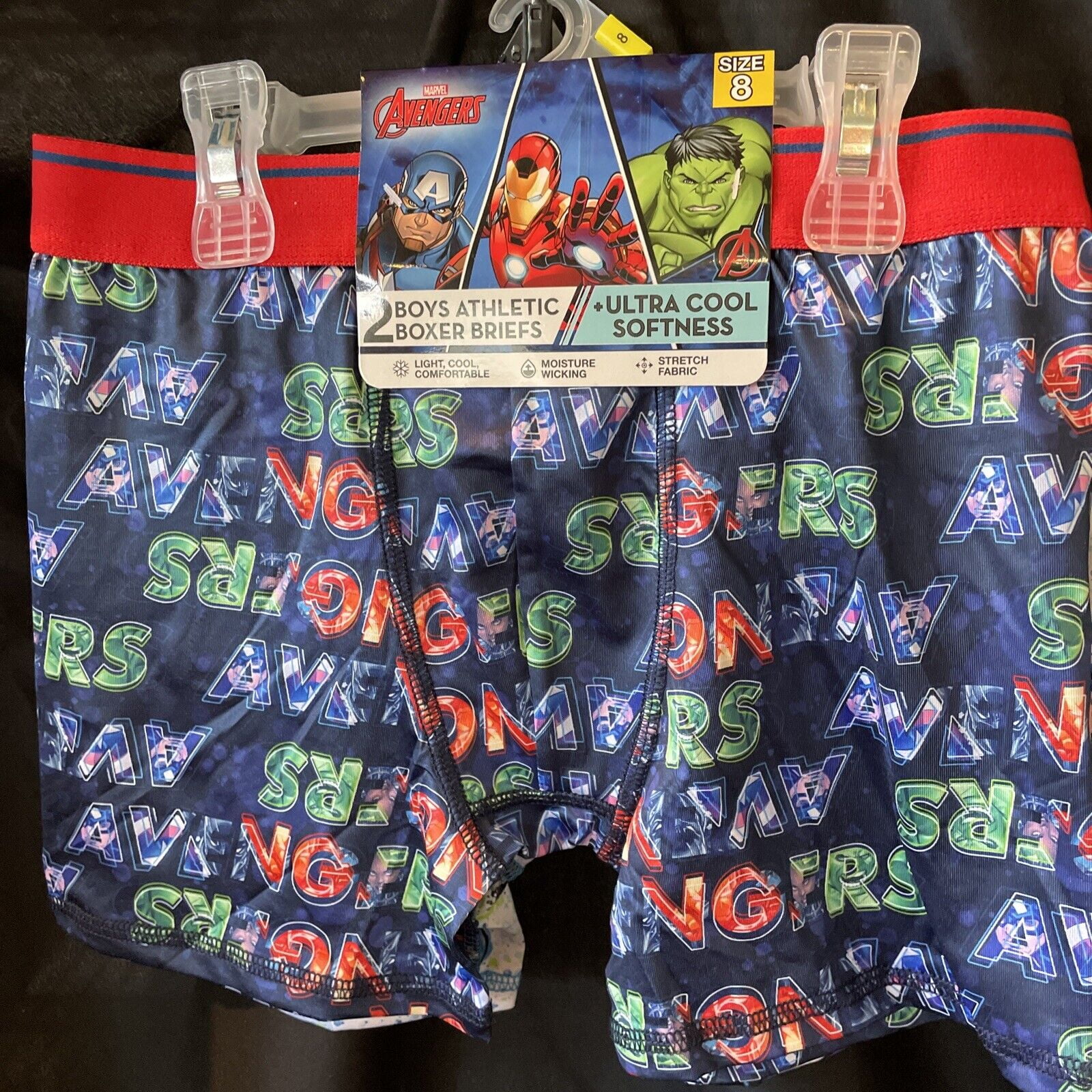 Marvel Avengers & Iron Man Boys Ultra Cool Softness 2 Pairs Boxer ...