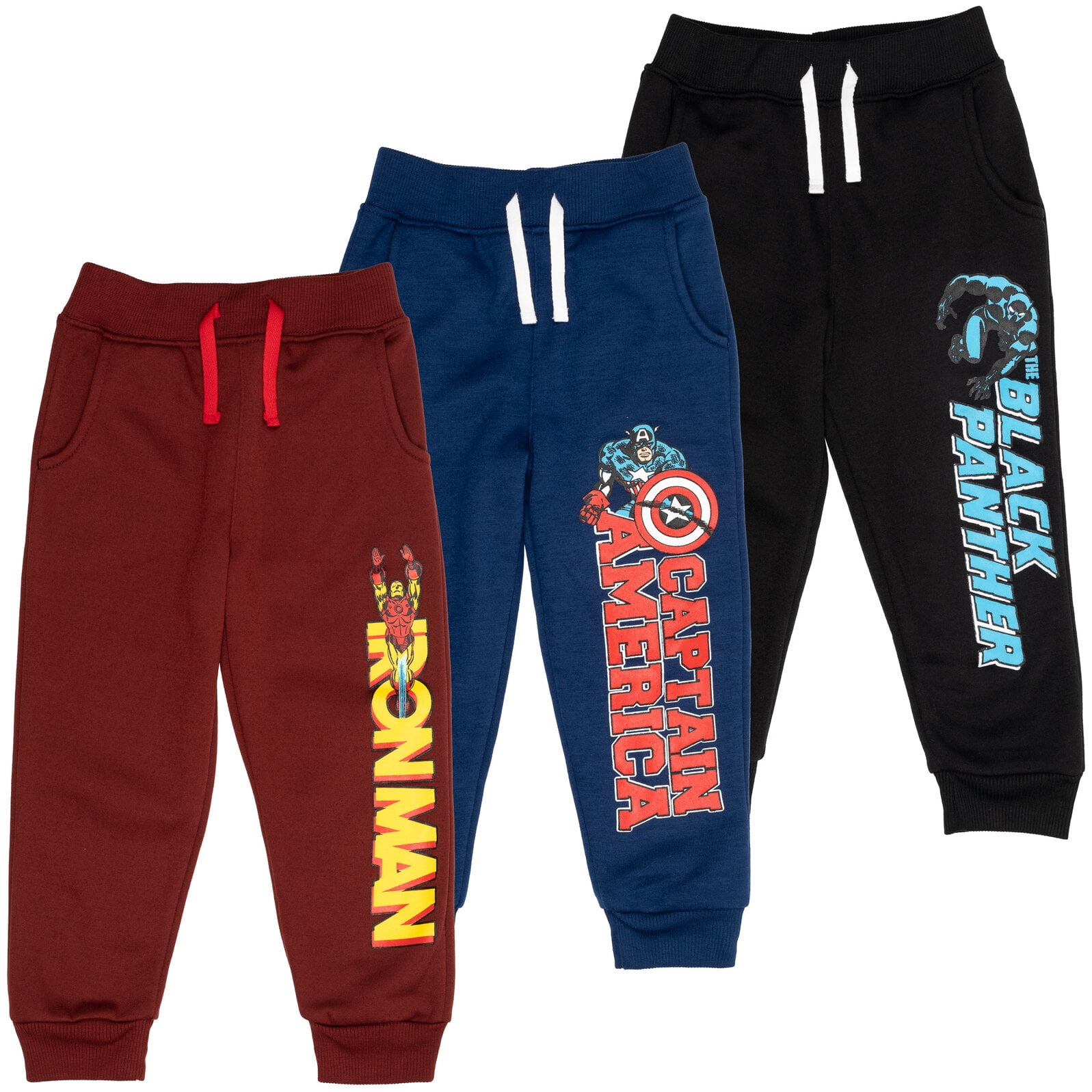 Marvel Avengers Boys Fleece Sweatpants, 3 Pack, Toddler to Big Kid ...