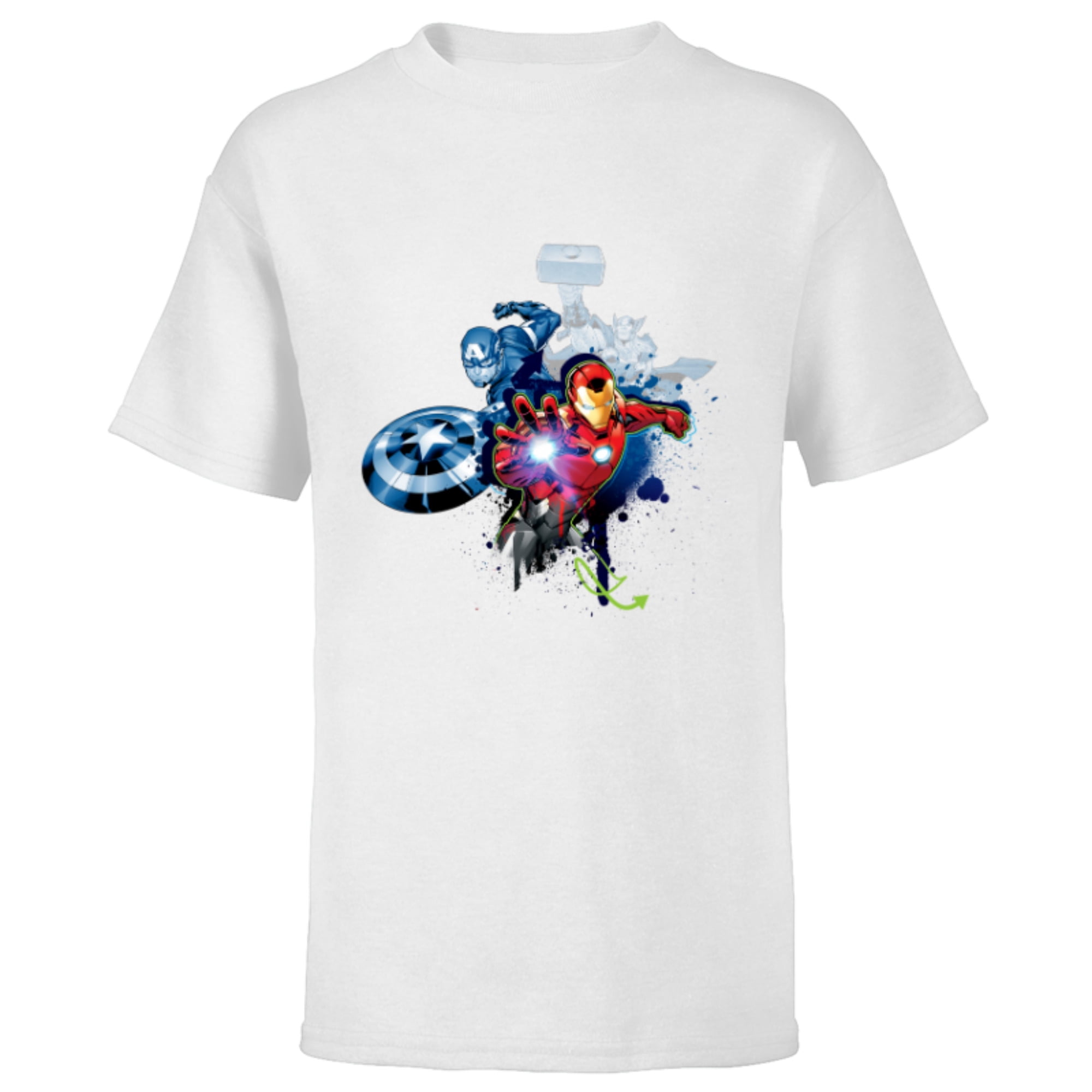 Marvel Avengers Iron Man Captain America Thor Color Pop - Short Sleeve ...