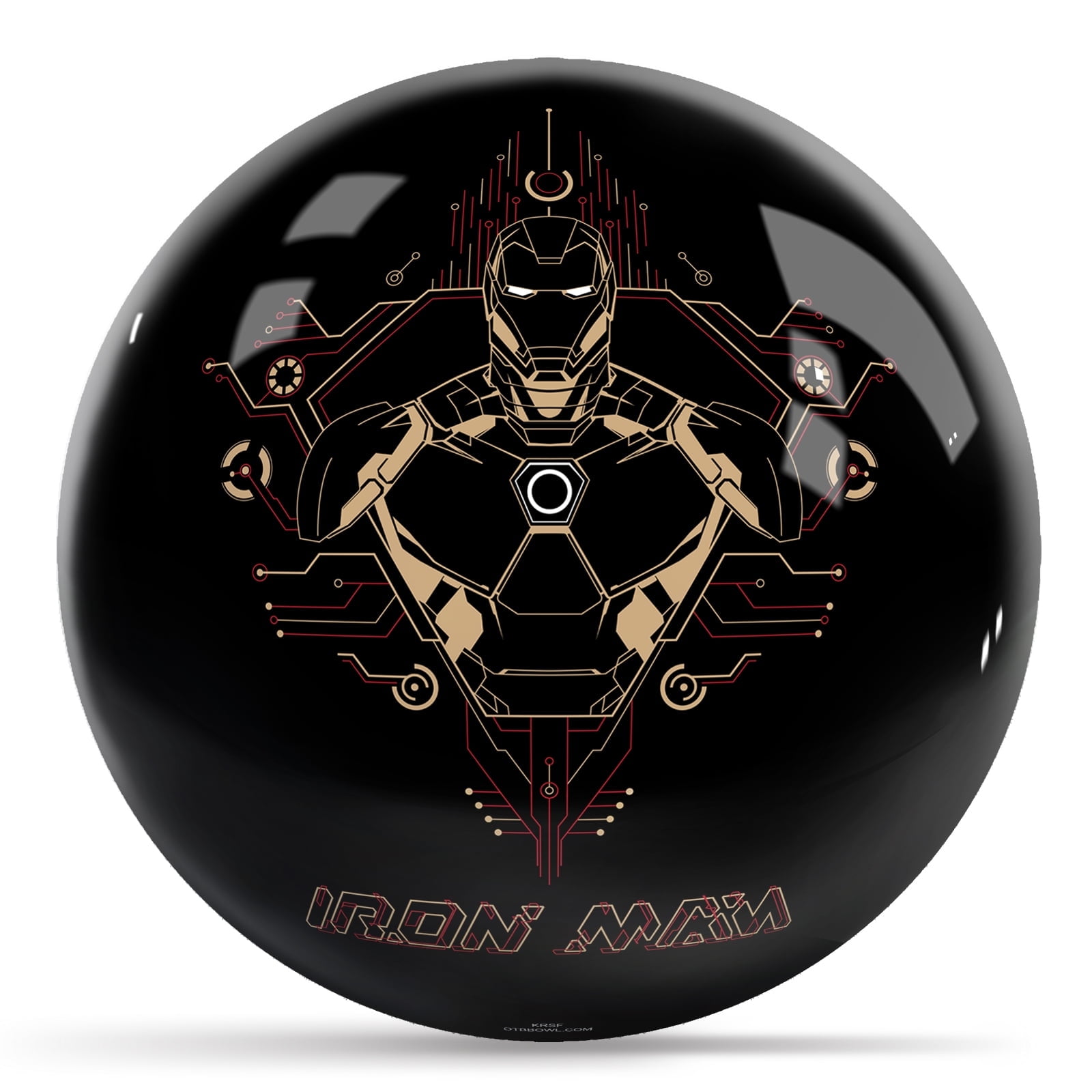 Marvel - Avengers - Iron Man Logos 15lb Bowling Ball - Walmart.com