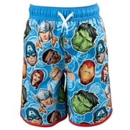 Marvel Avengers Boys’ Swim Trunks – Captain America, Iron Man, Hulk ...
