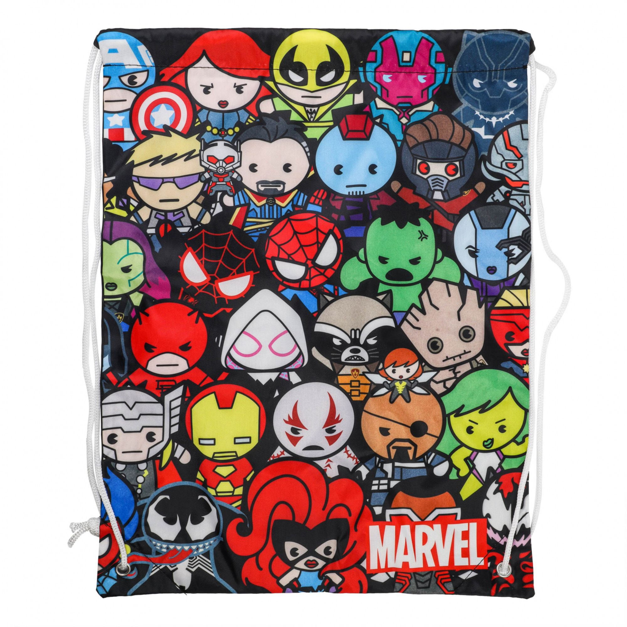 Marvel Avengers Kawaii 18 Inch Drawstring Backpack Cinch Bag Travel ...