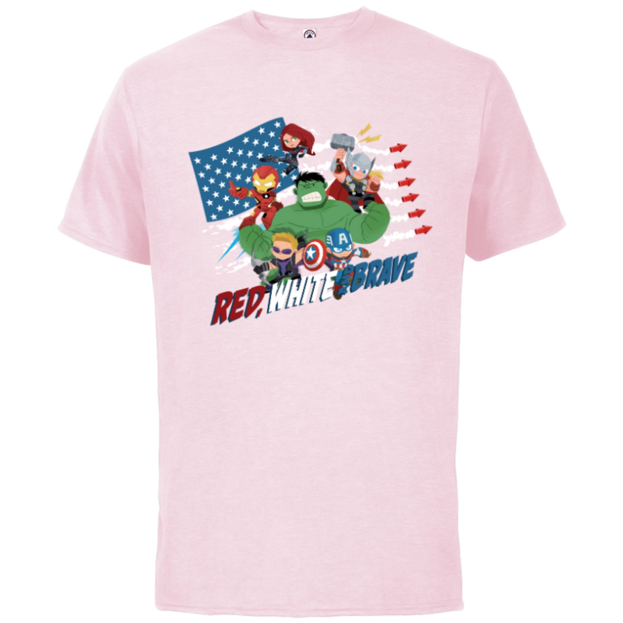 Marvel Avengers Kawaii Red White and Brave 4th of July - Short Sleeve ...