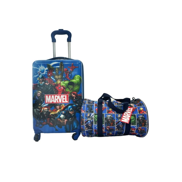 Marvel Avengers Kid's 18" ABS Hard-Side Spinner Luggage with Duffel Set ...