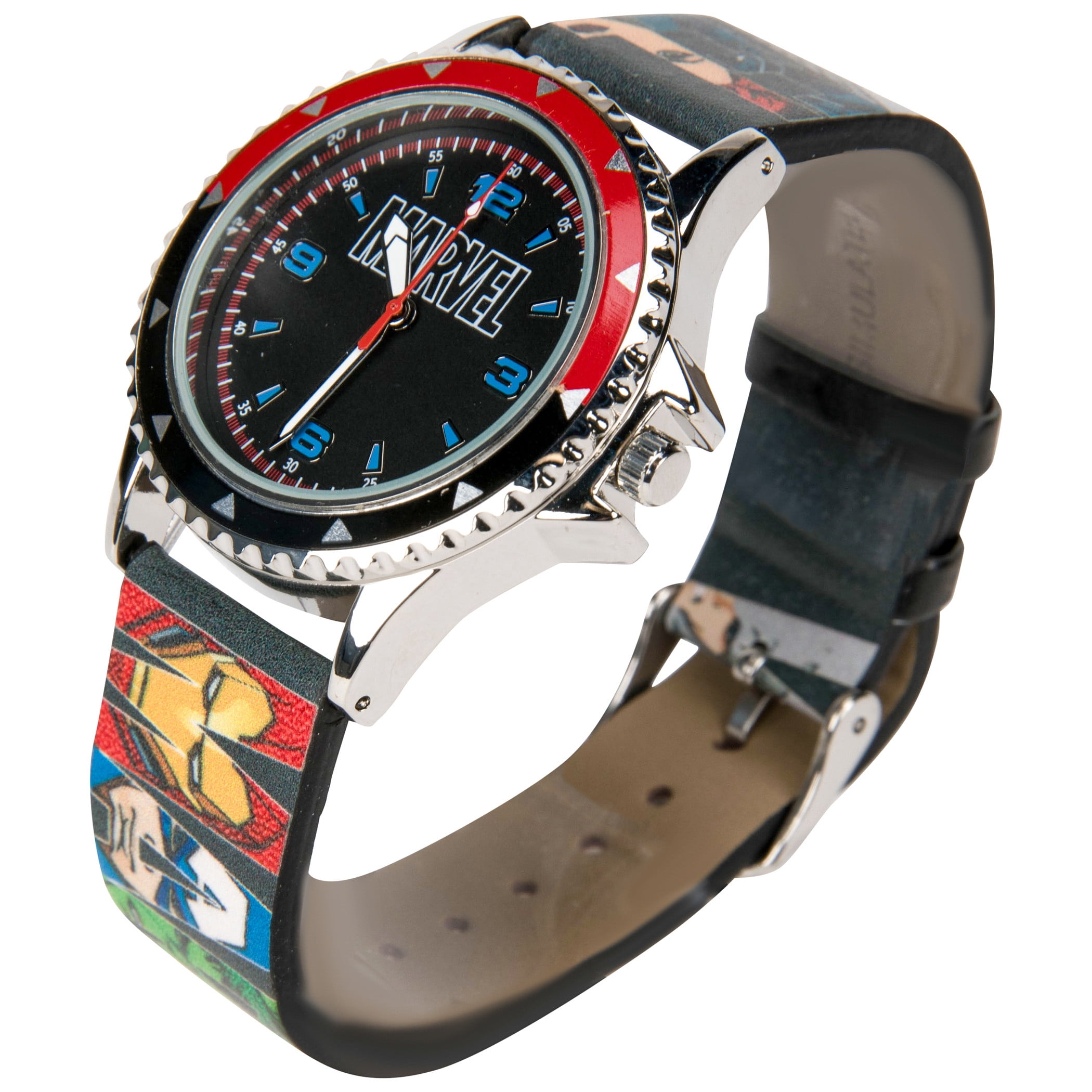 Marvel Avengers Logo Overlay Analog Watch - Walmart.com