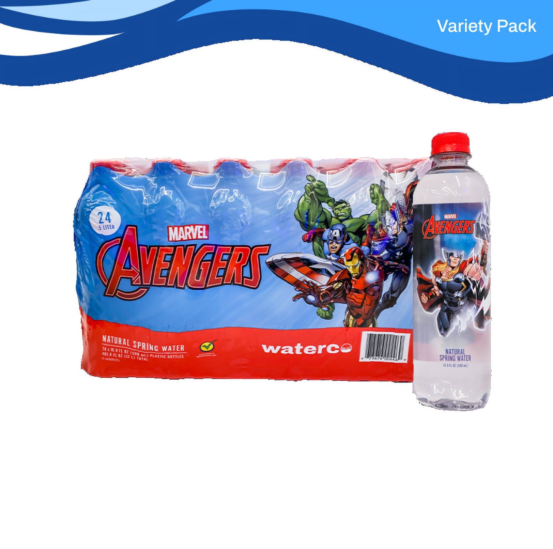 Marvel Avengers Marvel Avengers Water Bottle, Bottled Water, 24 x 16.9 ...