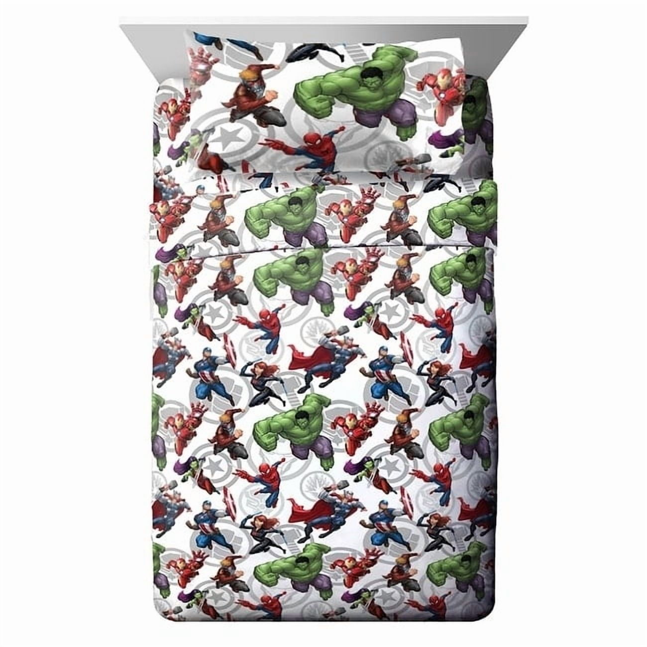 The Avengers, Twin Sheet Set, Bright Hero Images, 3-piece - Walmart.com