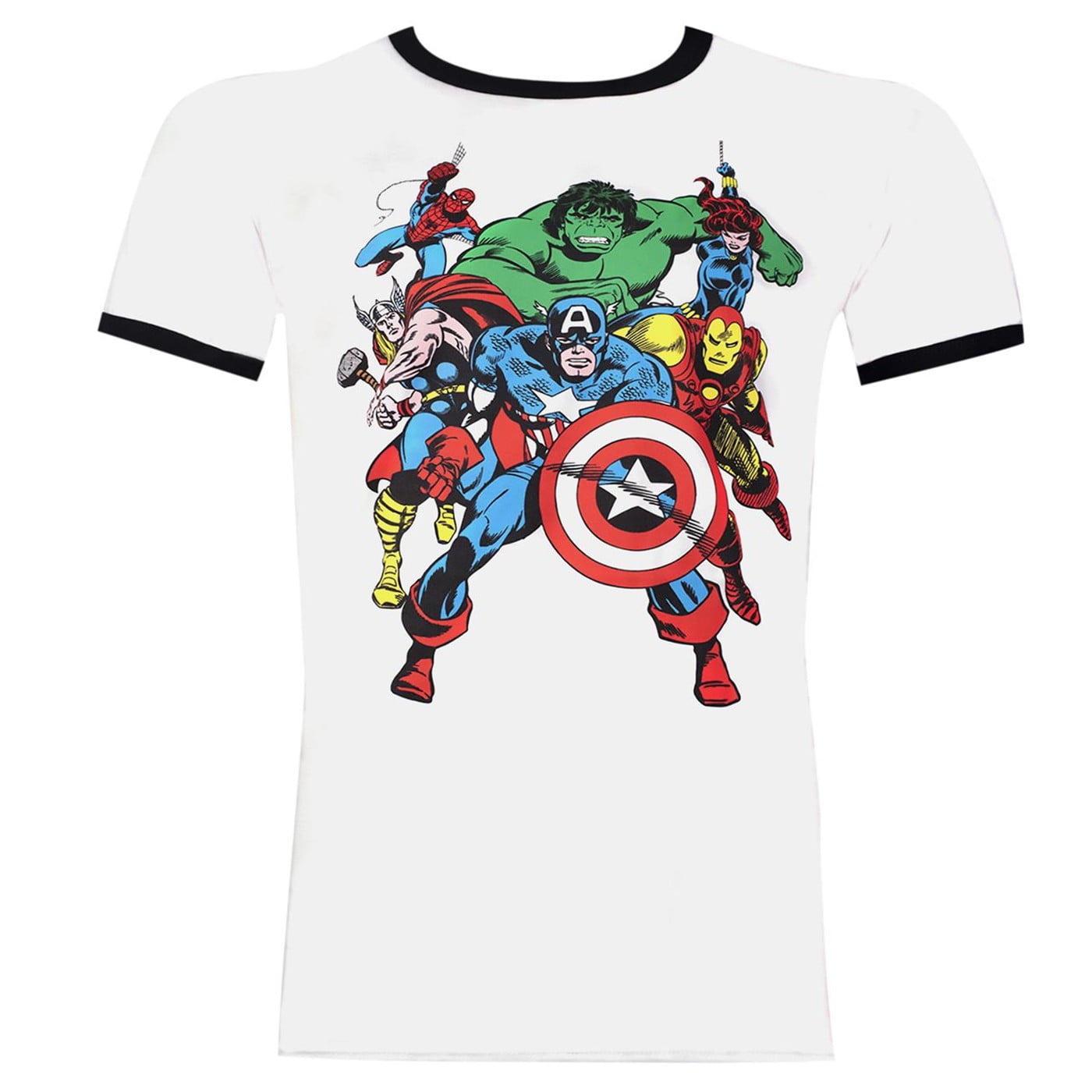 Marvel Avengers Men's The Avengers Ringer Slim-Fit T-Shirt 2XL ...