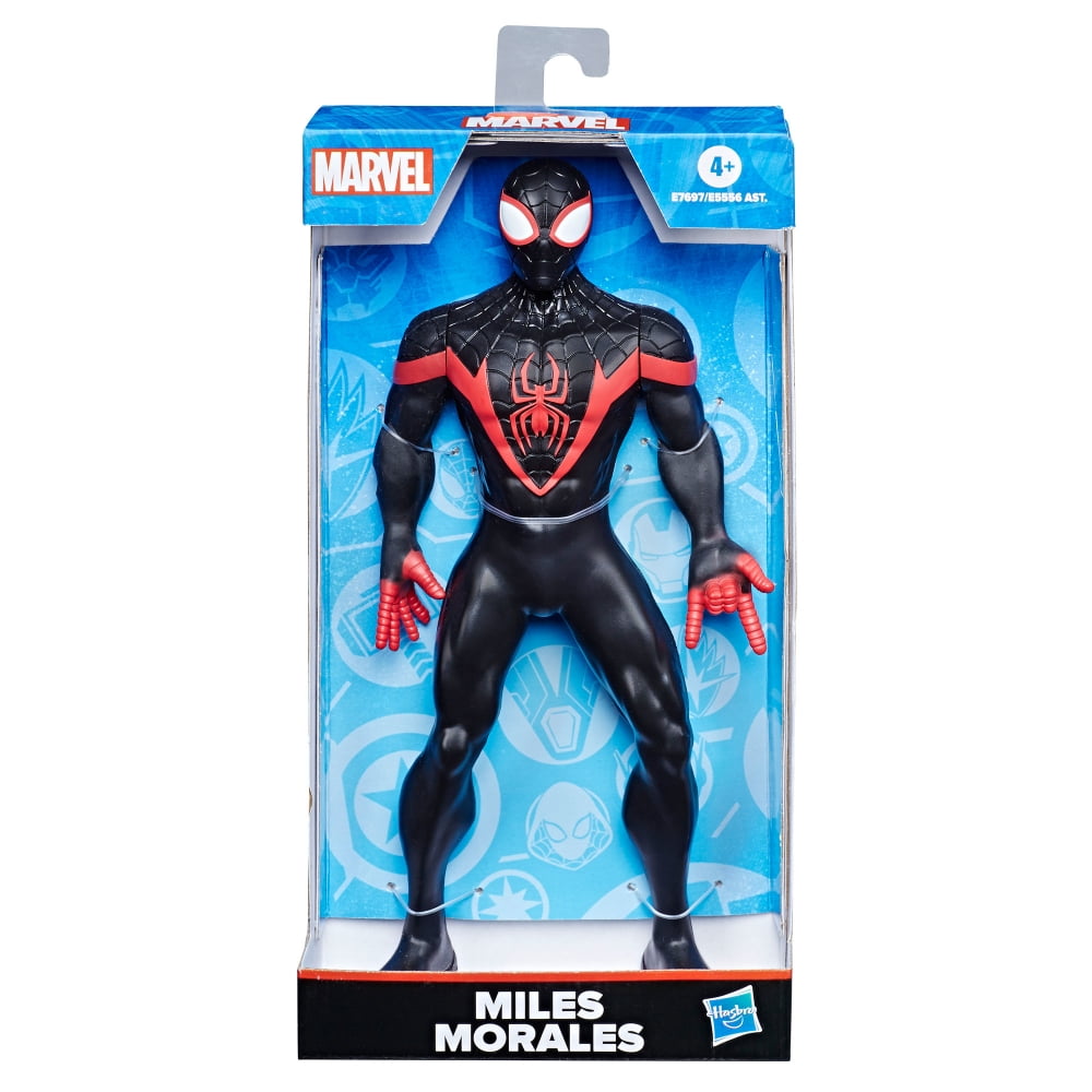 Marvel Avengers 9.5-Inch Miles Morales Spider-Man Action Figure with ...