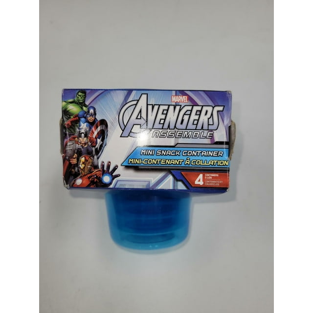 Marvel Avengers Mini Snack 4 Containers & Lids - Walmart.com
