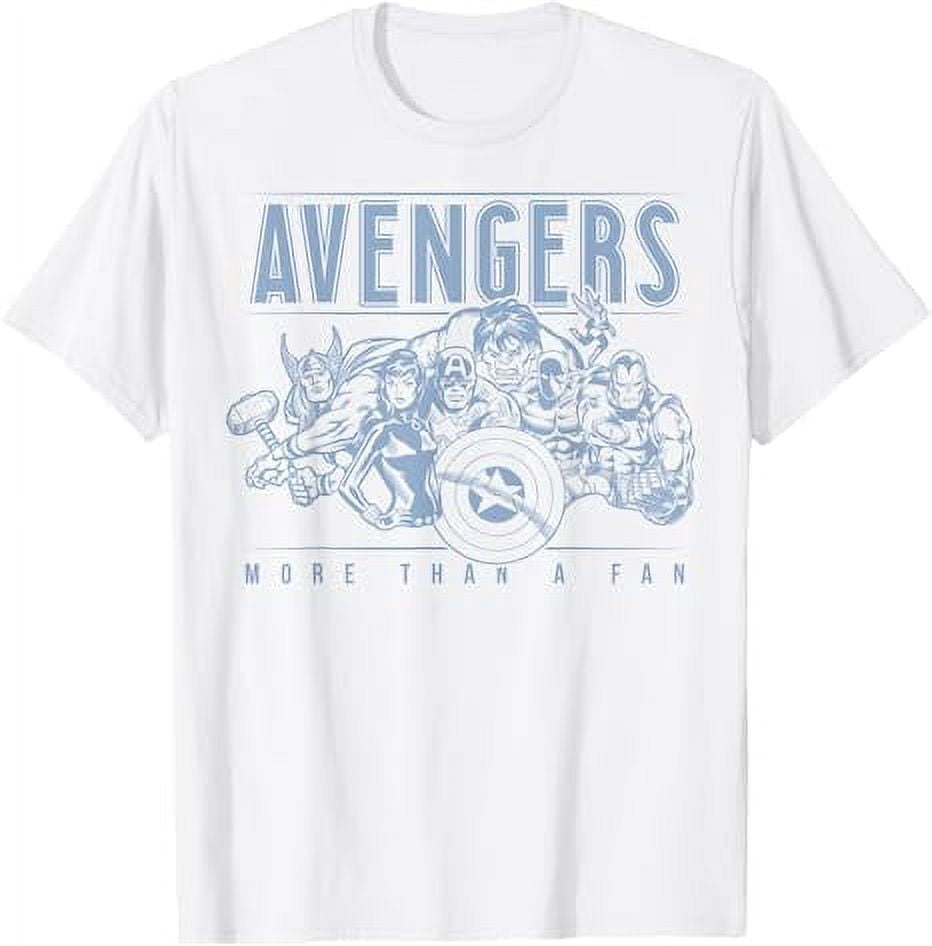 Marvel Avengers More Than A Fan Vintage Outline T-Shirt - Walmart.com