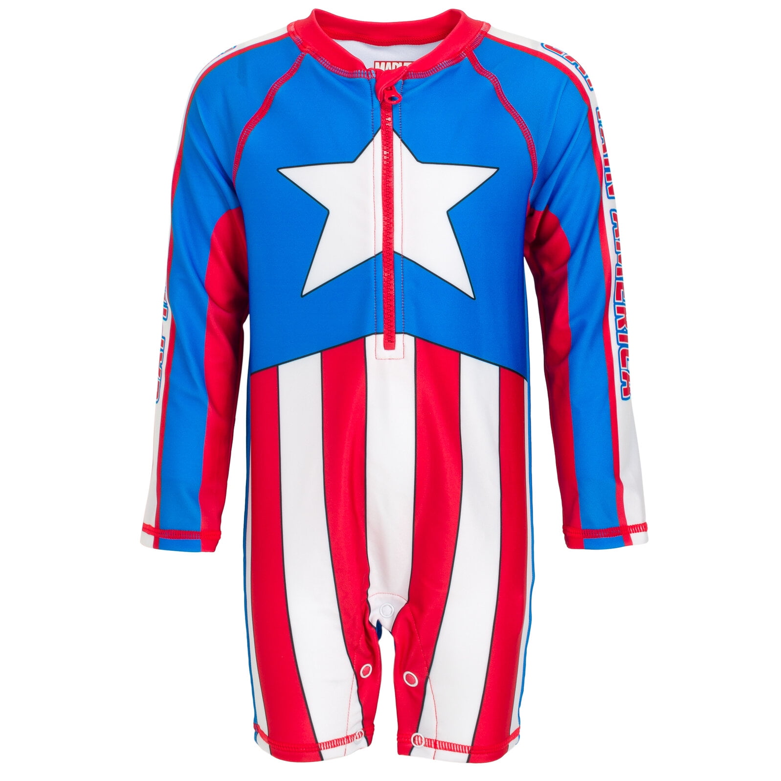 Marvel Avengers Newborn to Toddler Half Zip UPF 50+ Captain America ...