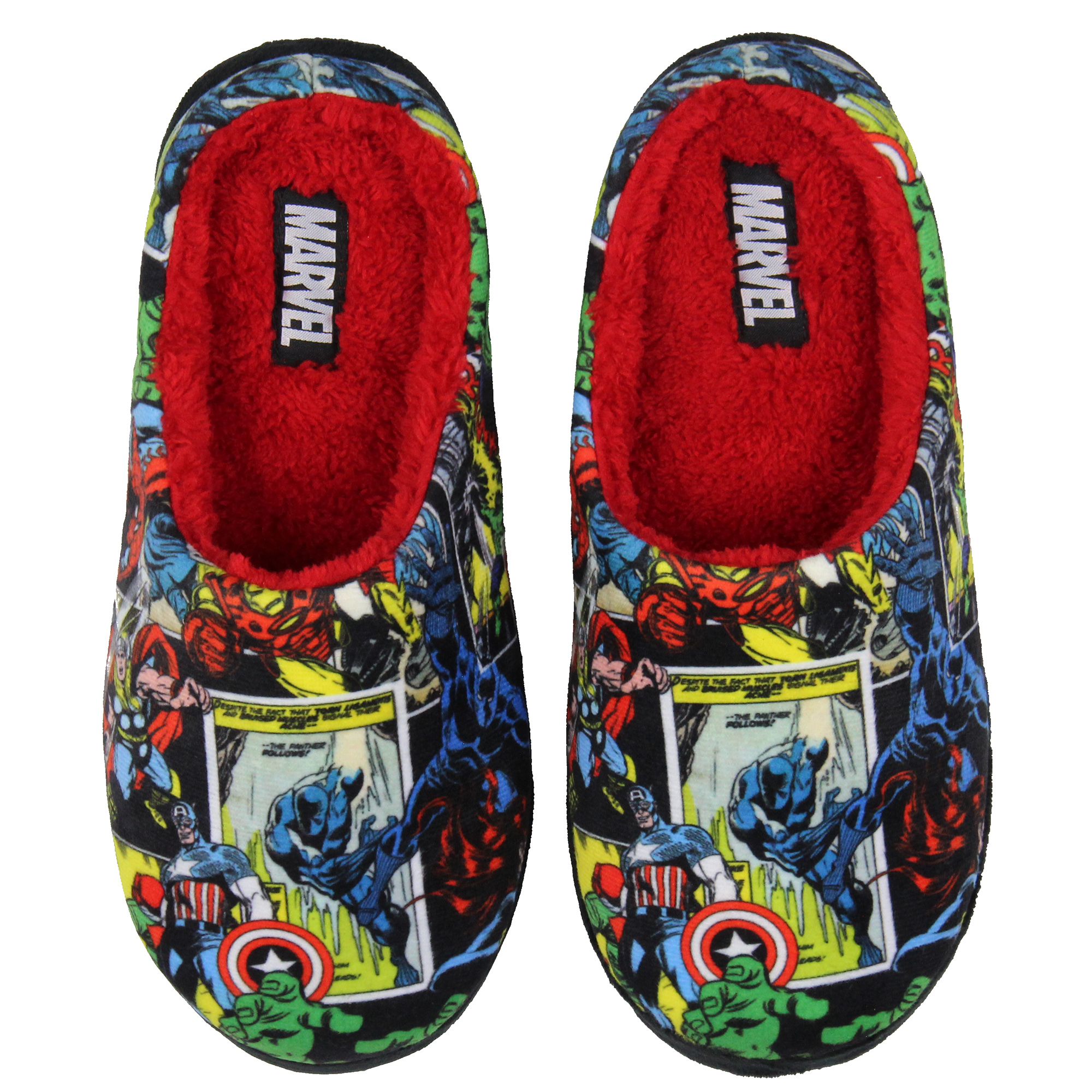 Marvel Avengers Retro Slippers: Fleece Lined for Adults, Featuring Iron ...