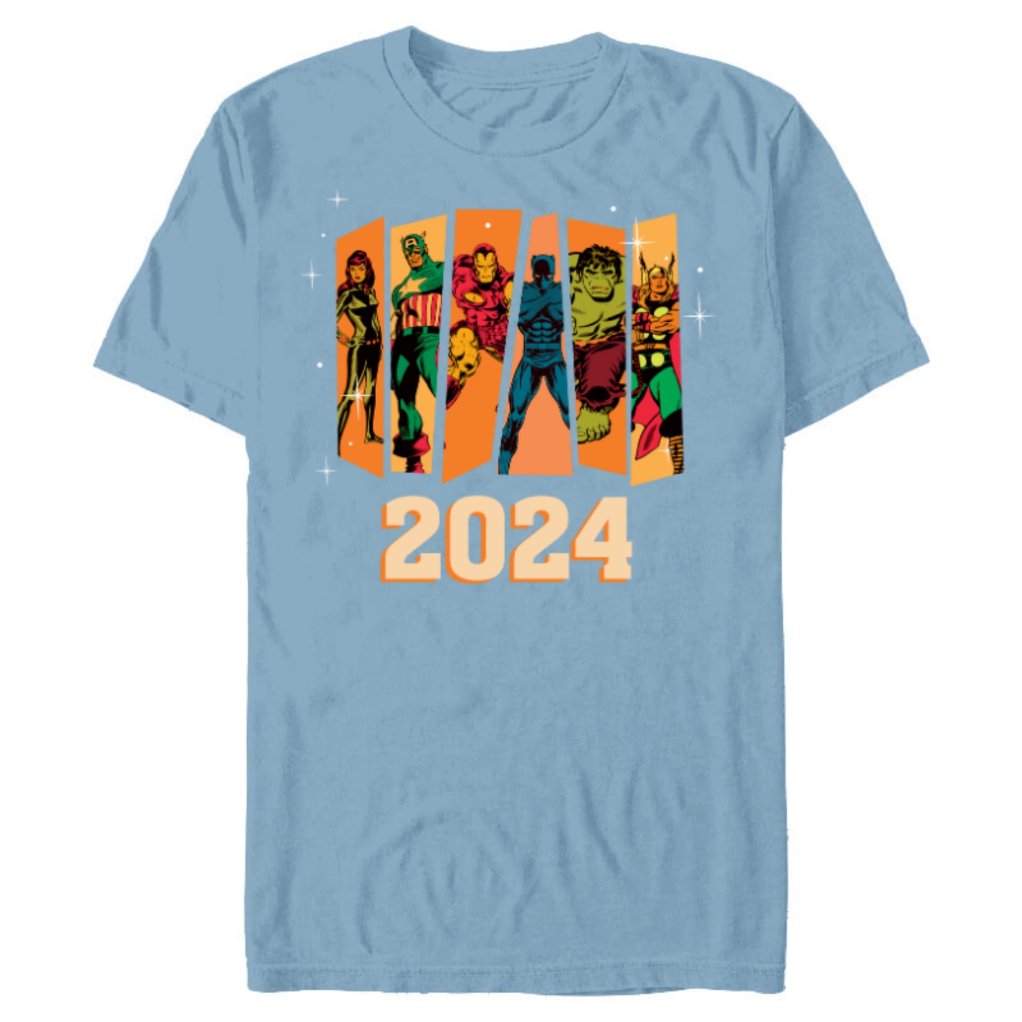 Marvel Avengers Retro Vintage Seventies Comic New Year 2024 - Short ...