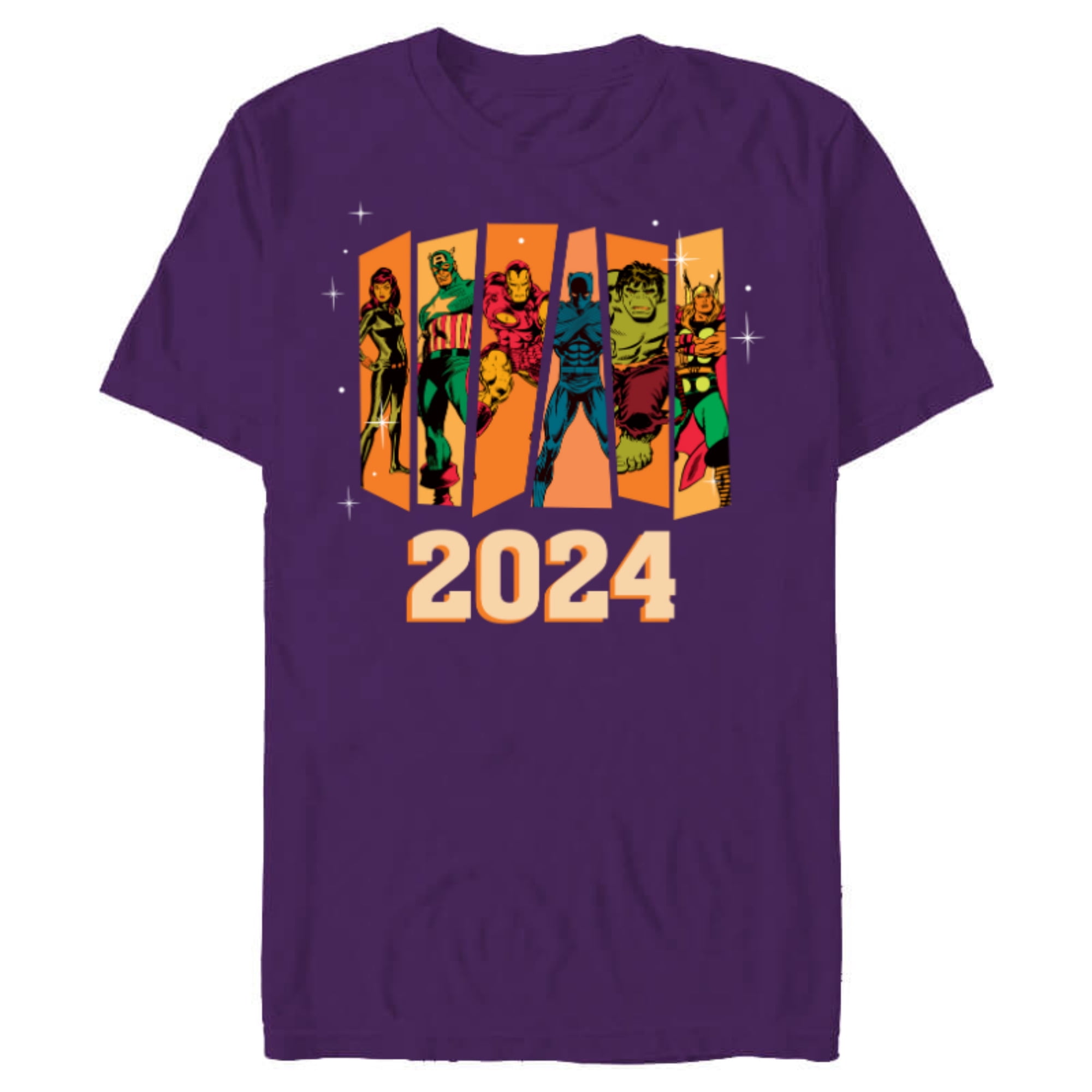 Marvel Avengers Retro Vintage Seventies Comic New Year 2024 - Short ...