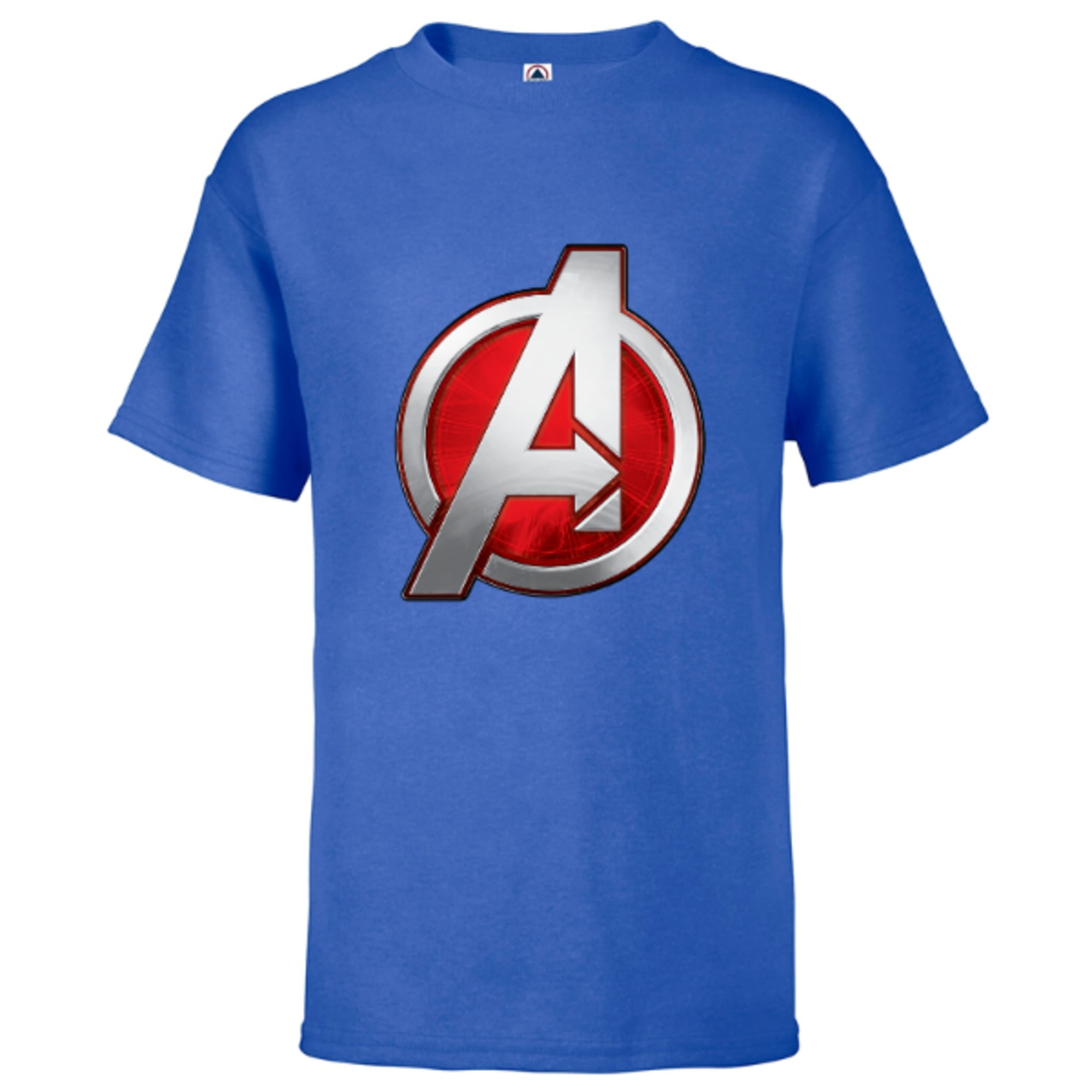 Marvel Avengers Silver and Red Logo - Short Sleeve T-Shirt for Kids ...