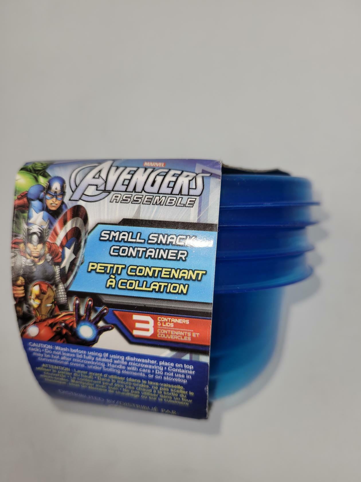 Marvel Avengers Small Snack 3 Containers and Lids - Walmart.com
