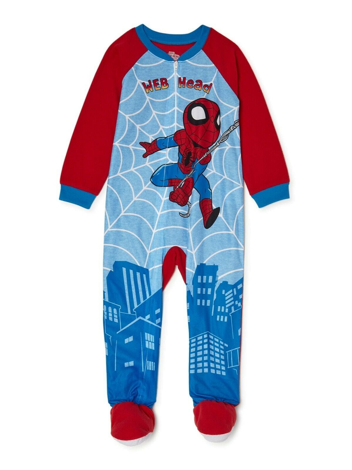 Marvel Avengers Spider-Man Footed Sleeper Blanket Pajama Boy Size 5T ...