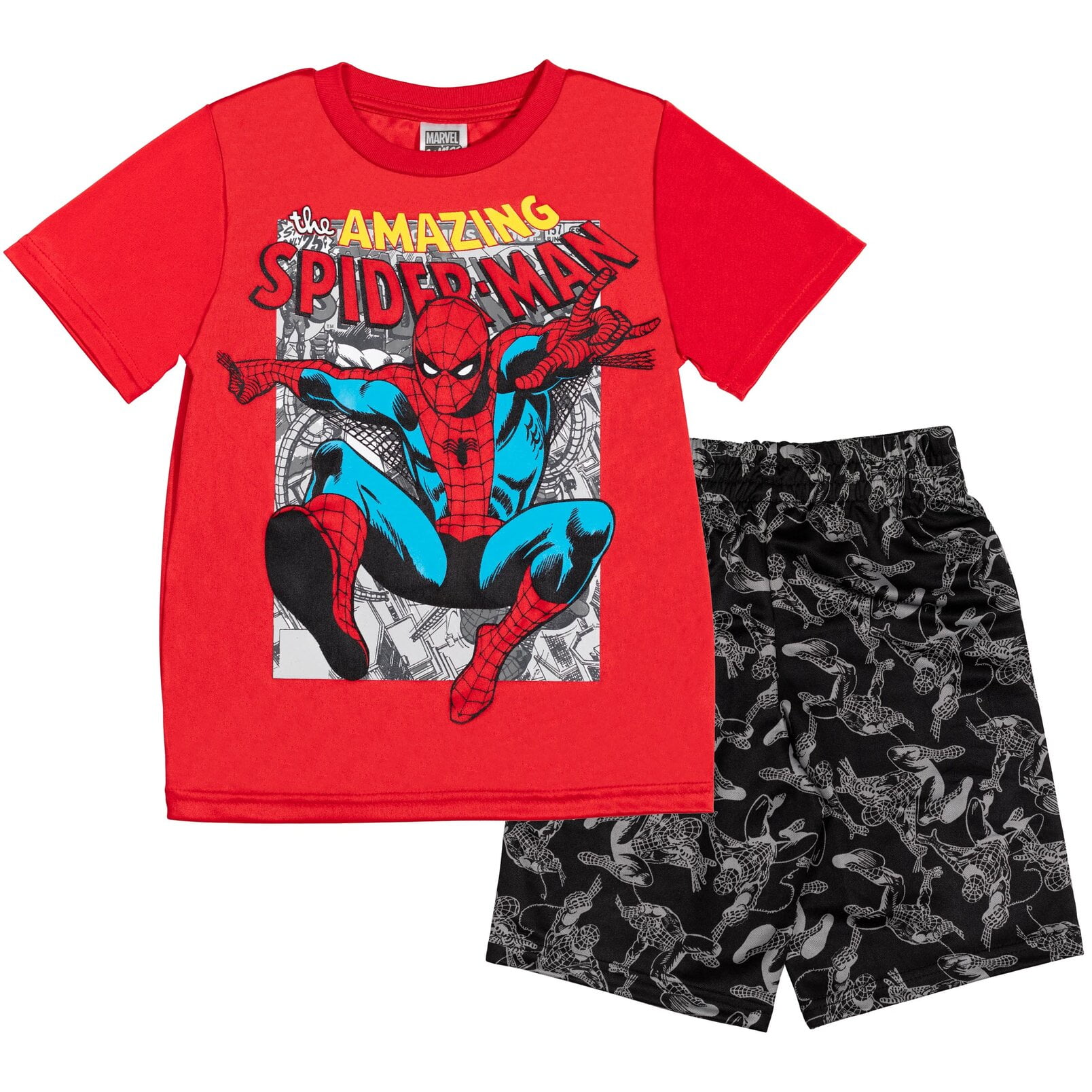 Marvel Avengers Spider-Man Little Boys T-Shirt and Shorts Outfit Set ...