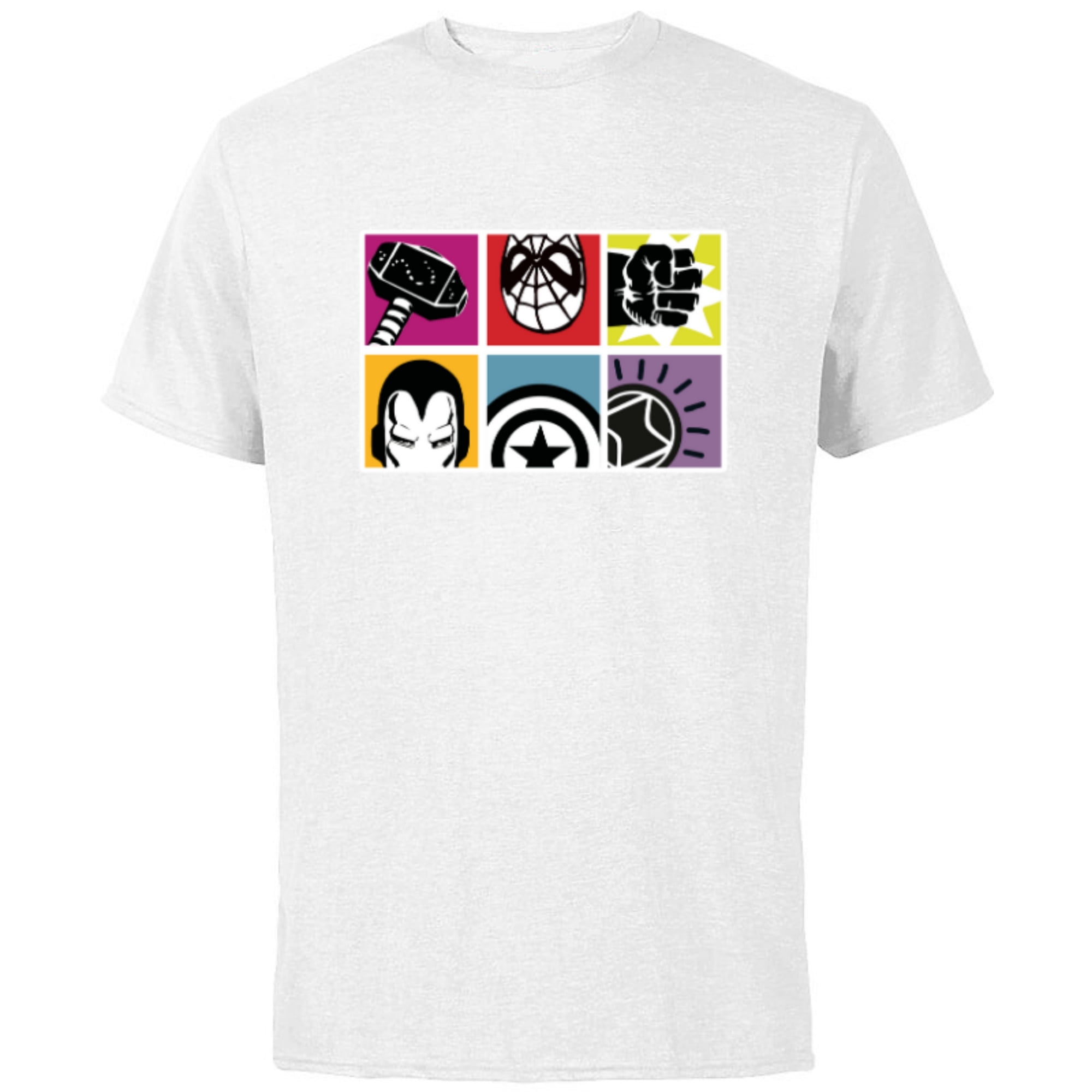 Marvel Avengers Spider-Man Super Hero Masks and Icons Retro - Short ...