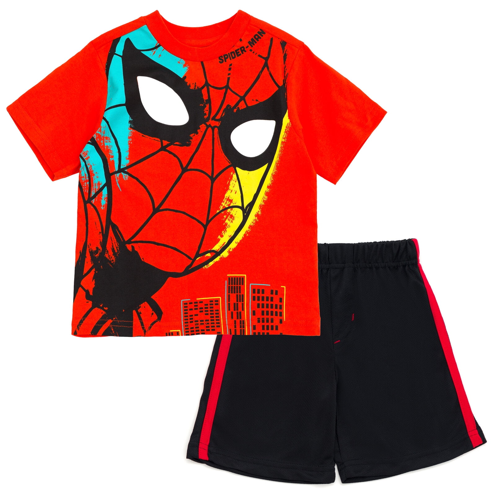 Marvel Avengers Spider-Man T-Shirt and Mesh Shorts Outfit Set Toddler ...