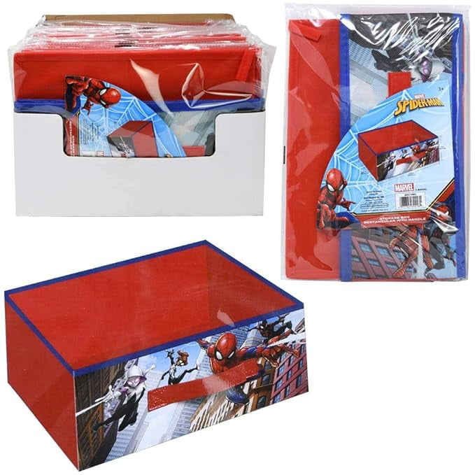 Marvel Avengers Spiderman Children's Collapsible Storage Toy Box with ...