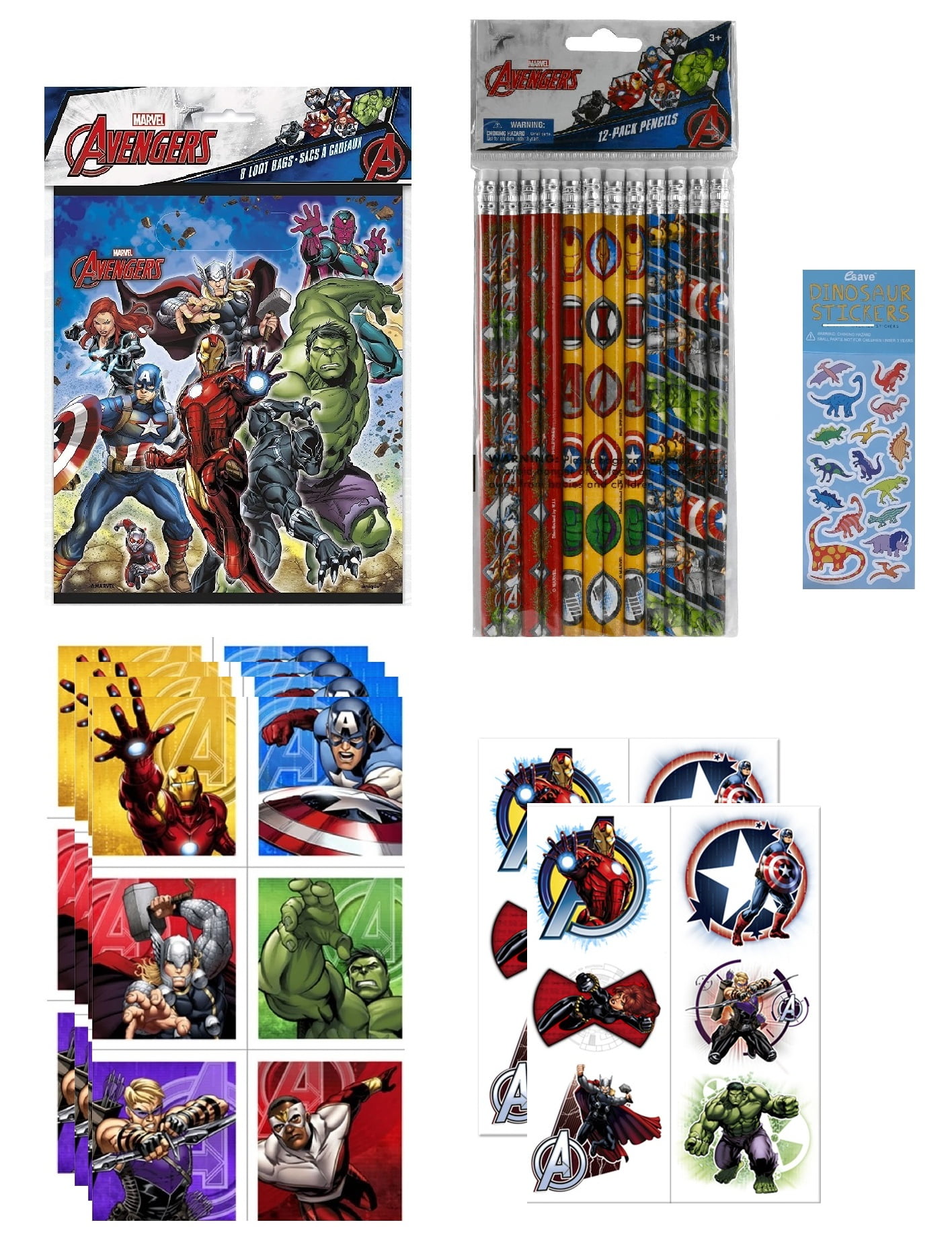 Marvel Avengers Super Hero Birthday Party Supplies Bundle Includes 8 ...