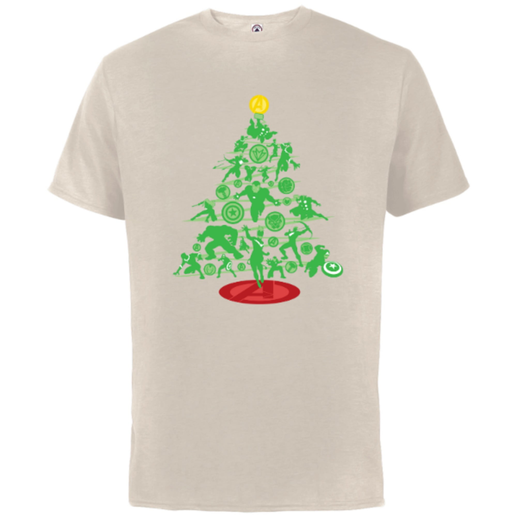 Marvel Avengers Super Hero Christmas Tree Holiday - Short Sleeve Cotton ...