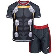 Marvel Avengers Venom Big Boys Rash Guard and Swim Trunks Outfit Set ...