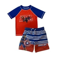 Superman Boys 2 Piece Bathing Suit Set, Toddler - Walmart.com