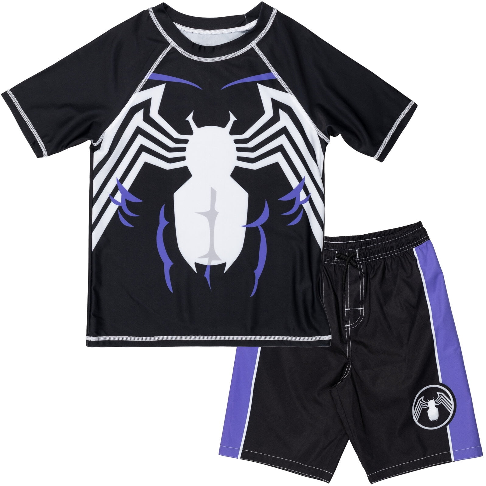 Marvel Avengers Venom Toddler Boys Rash Guard and Swim Trunks Outfit ...