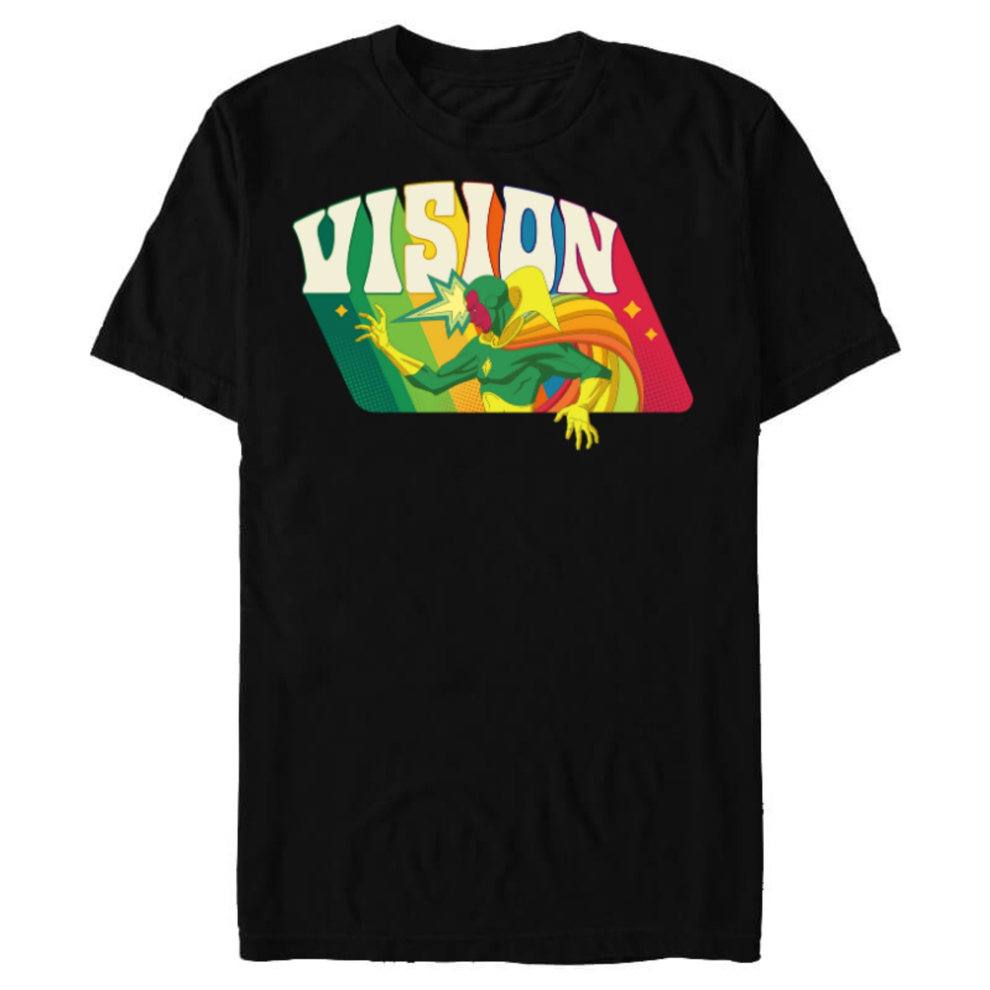 Marvel Avengers Vision Solar Gem Rainbow Comic Retro - Short Sleeve ...