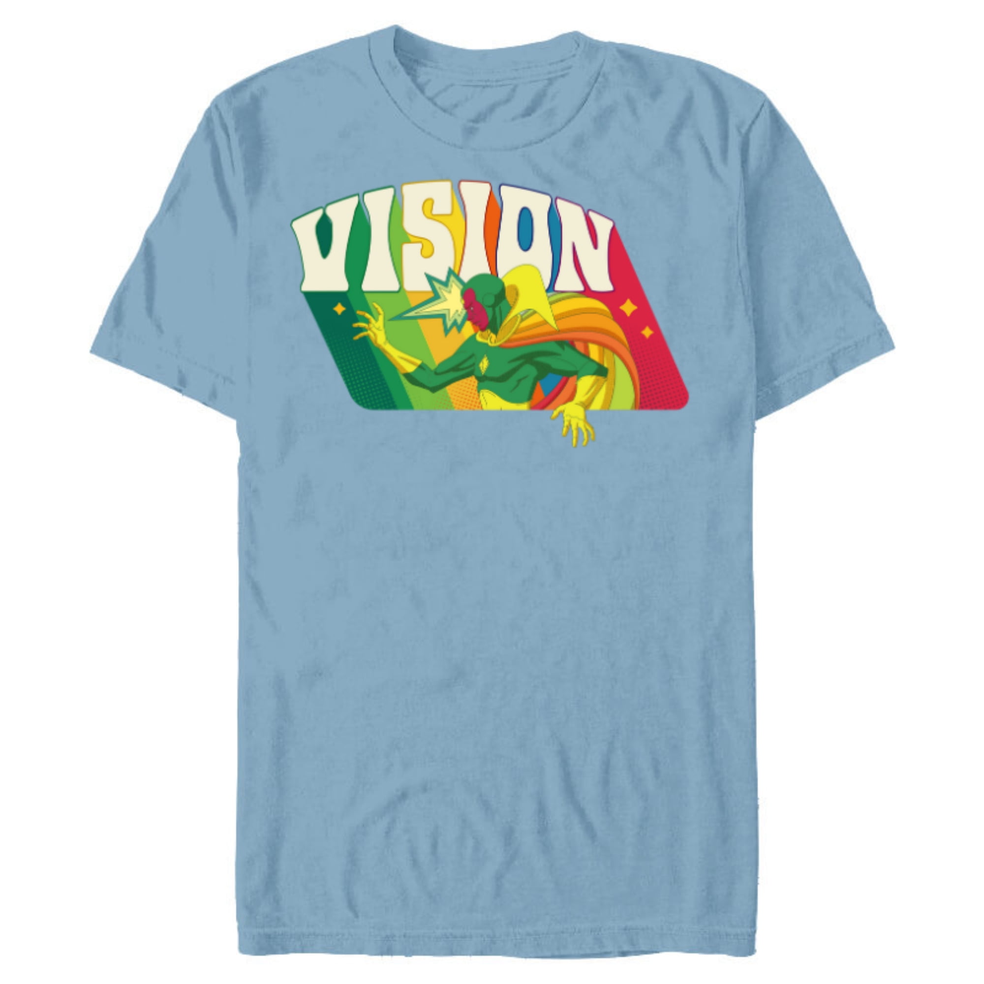 Marvel Avengers Vision Solar Gem Rainbow Comic Retro - Short Sleeve ...