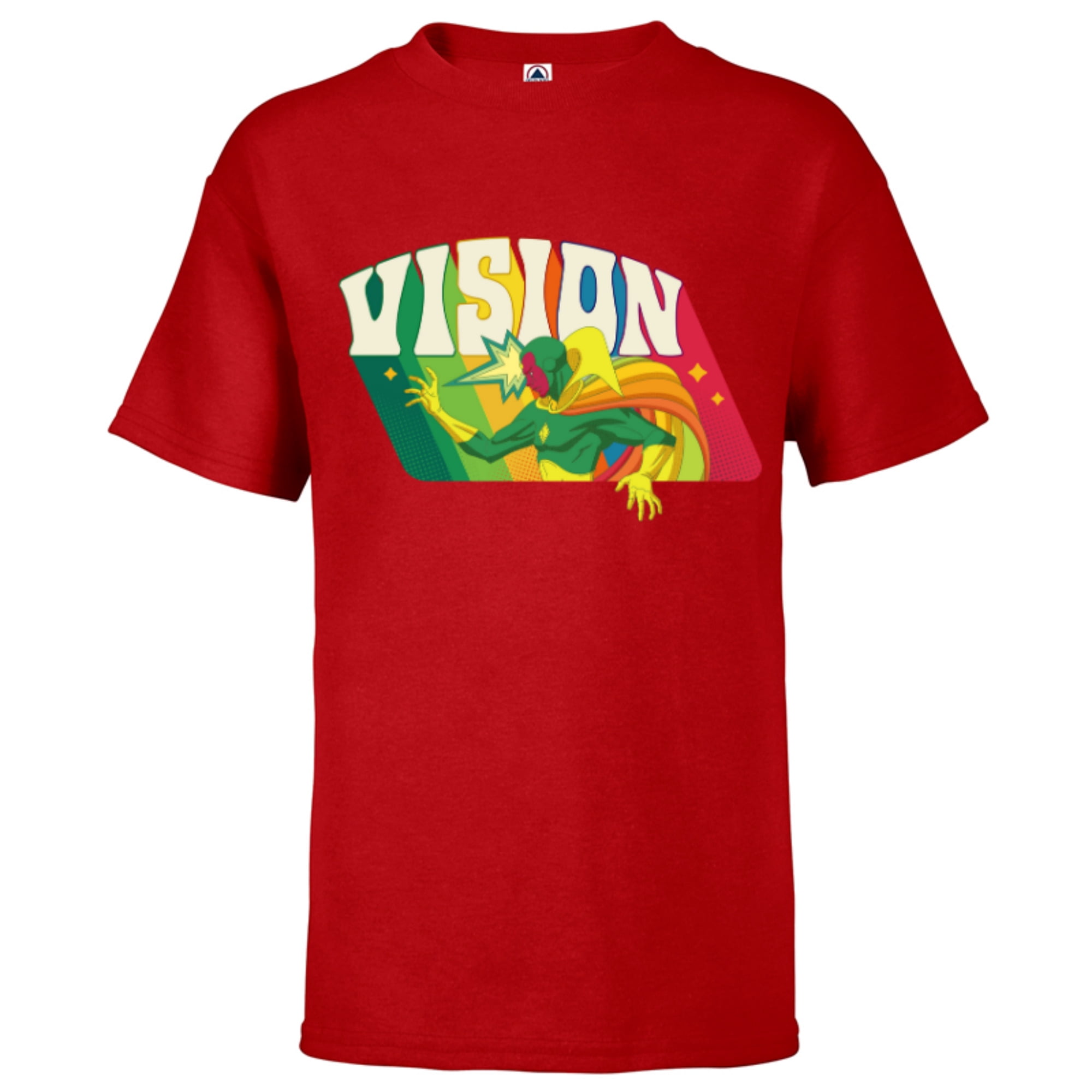 Marvel Avengers Vision Solar Gem Rainbow Comic Retro - Short Sleeve T ...