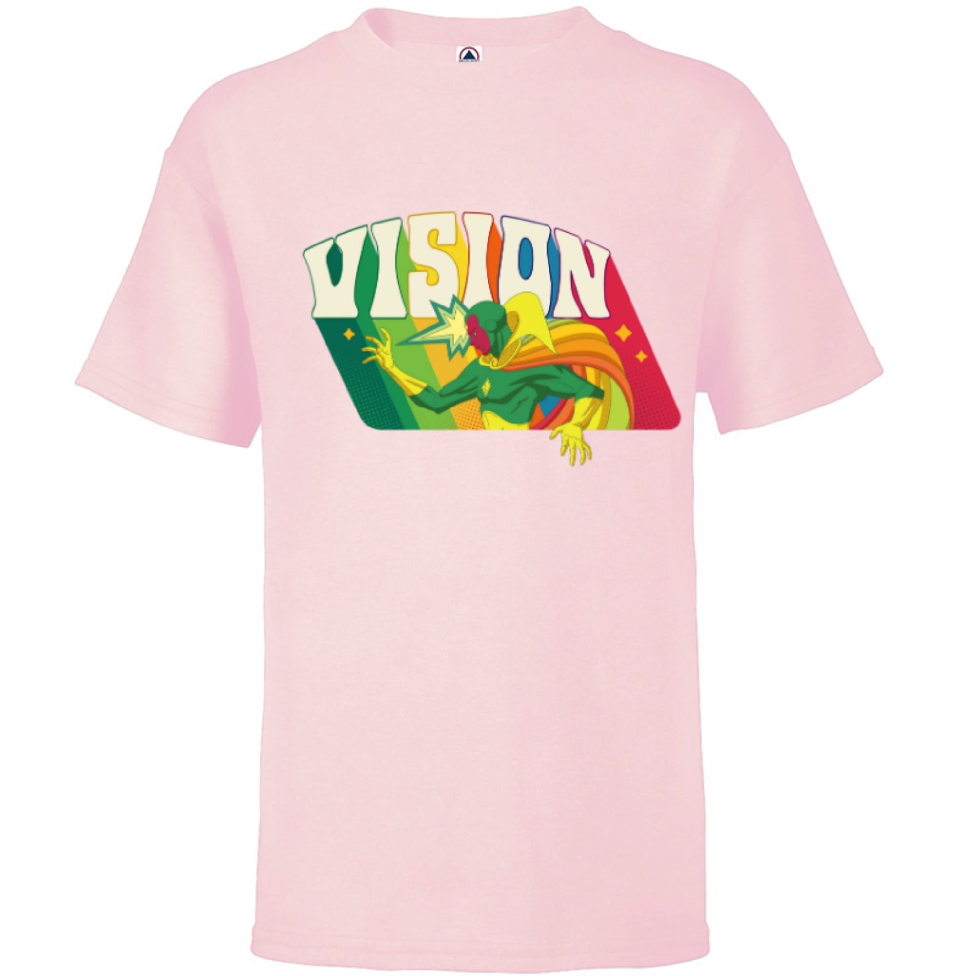 Marvel Avengers Vision Solar Gem Rainbow Comic Retro - Short Sleeve T ...
