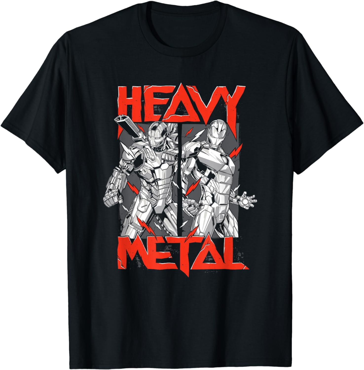 Marvel Avengers War Machine and Iron Man Heavy Metal T-Shirt - Walmart.com