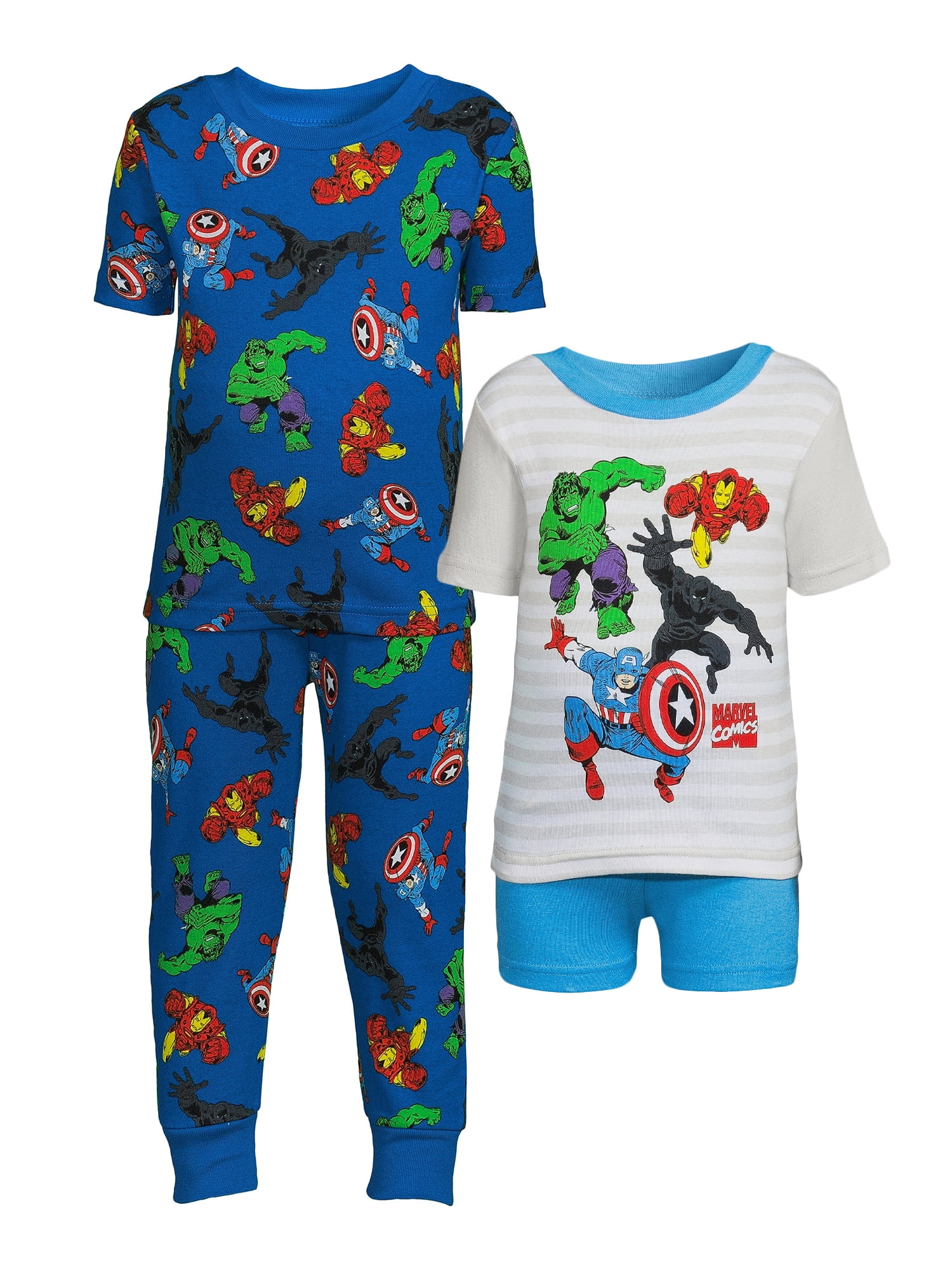 Marvel Baby and Toddlers’ Avengers Pajama Set, 4-Piece, Sizes 12M-5T ...