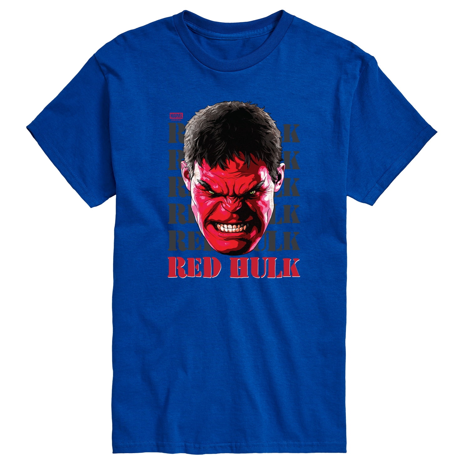 Marvel - Big Red Hulk Face - Men's Short Sleeve Graphic T-Shirt ...